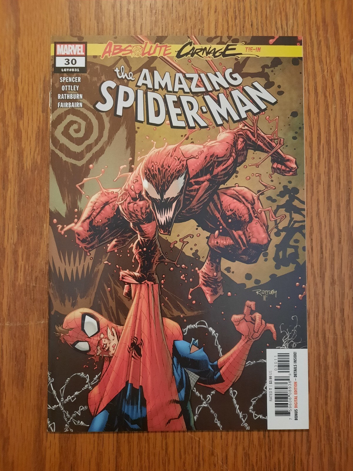 Amazing Spider-Man #30, Vol 5/Lgy #831 (Marvel, 2019) Absolute Carnage ...