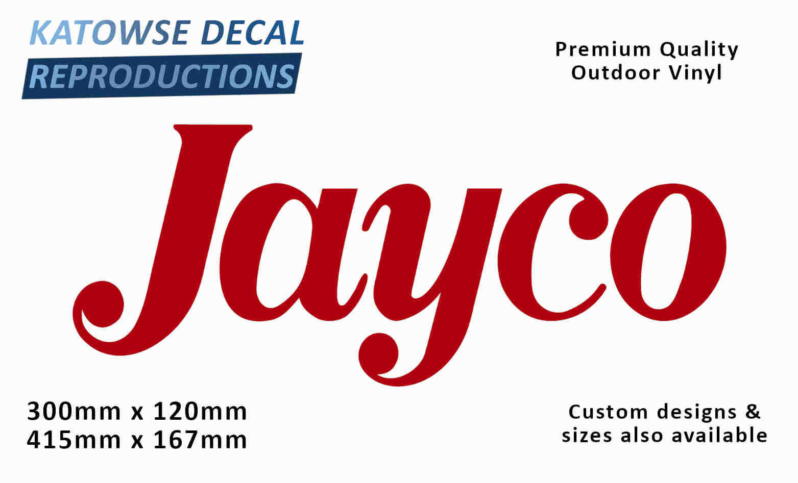 Jayco 1980+ Caravan Replacement Vinyl Decal Sticker | eBay Australia