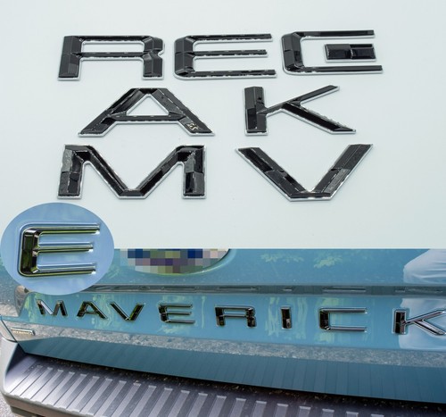 Black Chrome Tailgate Insert Letters Badge For MAVERICK Emblem 2022 ...