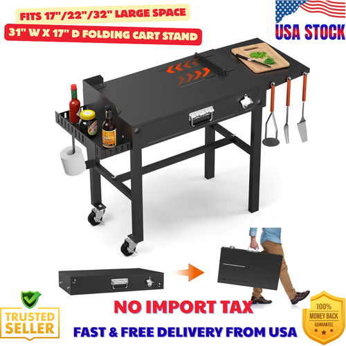 Portable Grill Table for Blackstone 17"/22"/32" Griddle, Folding Cart ...