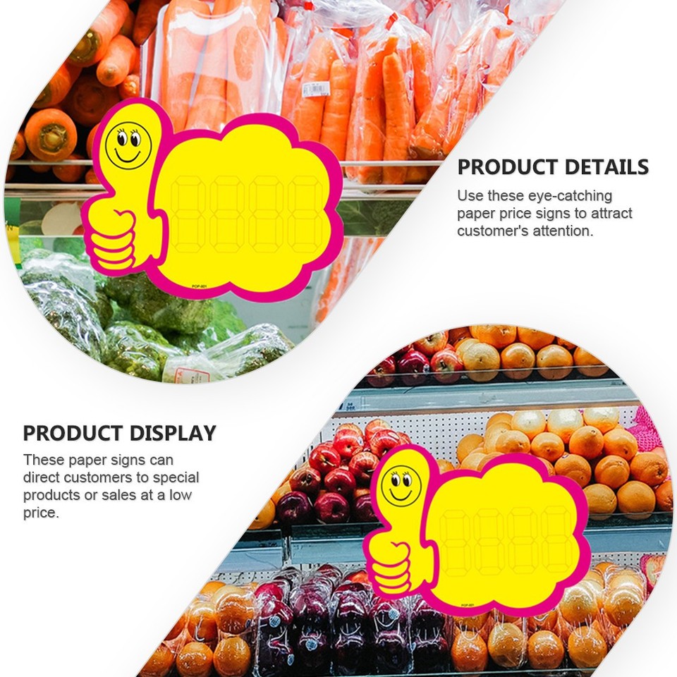 20 Pcs Advertising Price Tags Retail Store Shop Promotional Signs ...