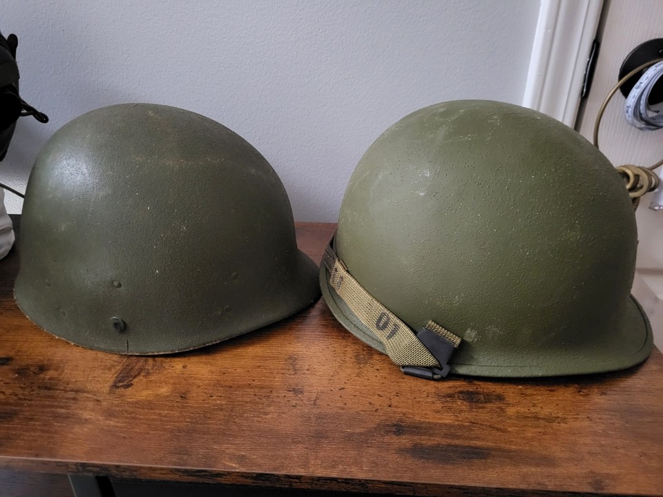 US Military Army M1 Rear Seam Swivel Helmet With Liner | eBay