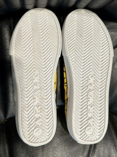 AIRWALK Size 9 Yellow Smiley Face 628 Cushioned Canvas Women’s Sneakers ...