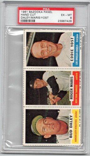 1961 Bazooka full panel Daley, Roger Maris & Yost (# 4-6) PSA 6 | eBay