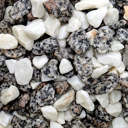 Decorative Arctic Grey Silver Granite & White Marble Aggregate Stone ...