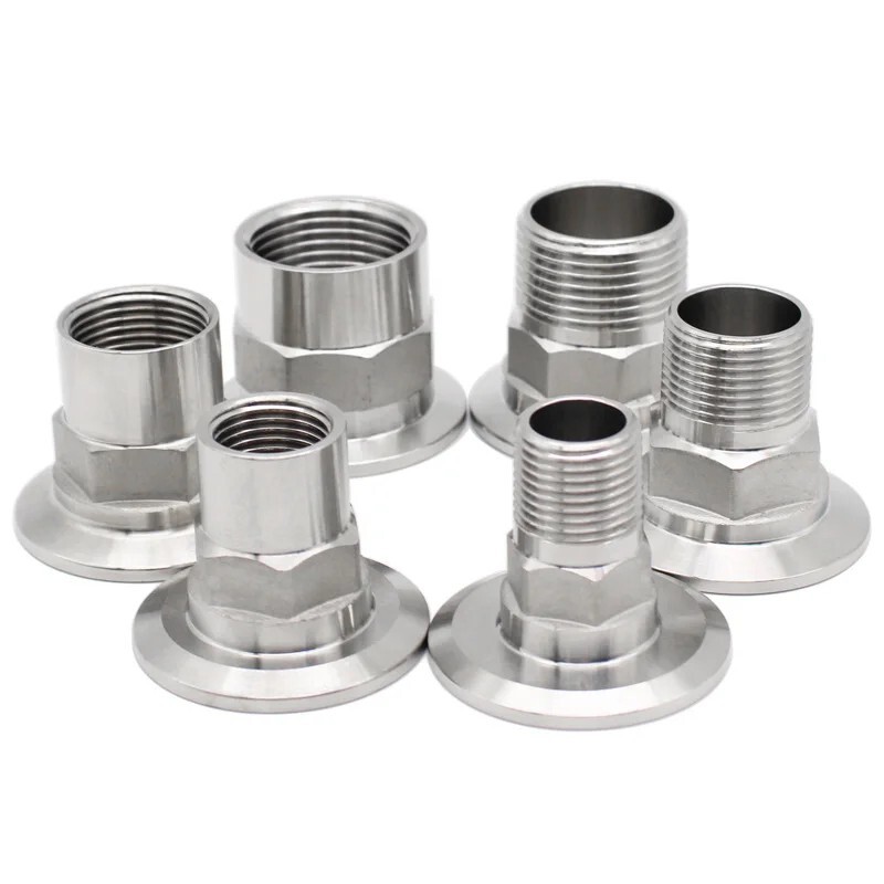 Sanitary SS304 Hexagon Male Thread Tri Clamp Adapter 1/2"-2" DN15 ...