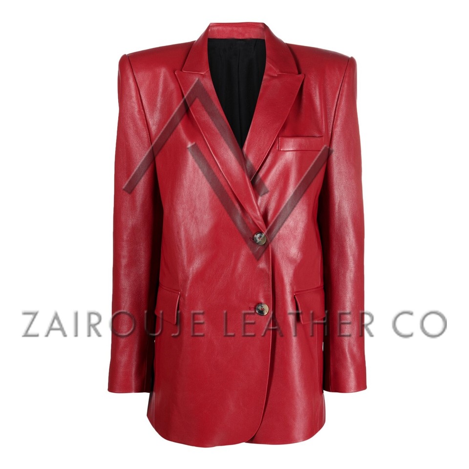 Red Leather Blazer For Women, Oversized Blazers Womens, Get 30% ...