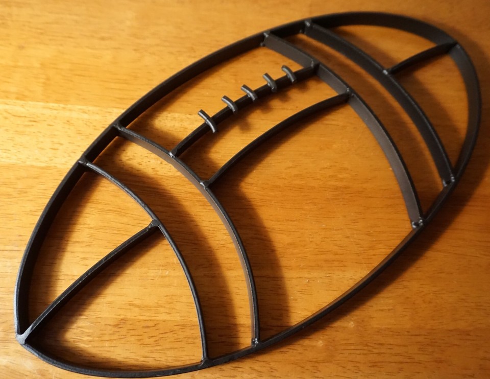 Cast Iron Football & Baseball Wall Sign Sports Team Teen Bedroom Home ...