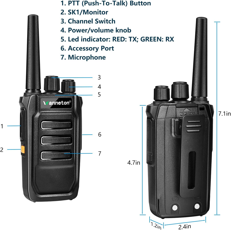 Radios De Comunicacion Woki Tokis Largo Alcance Seguridad Recargables 4 Unidads | eBay