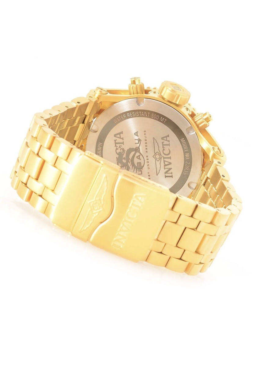 Invicta 23935 Subaqua Quartz Chronograph Men 52mm Stainless Gold Tone ...