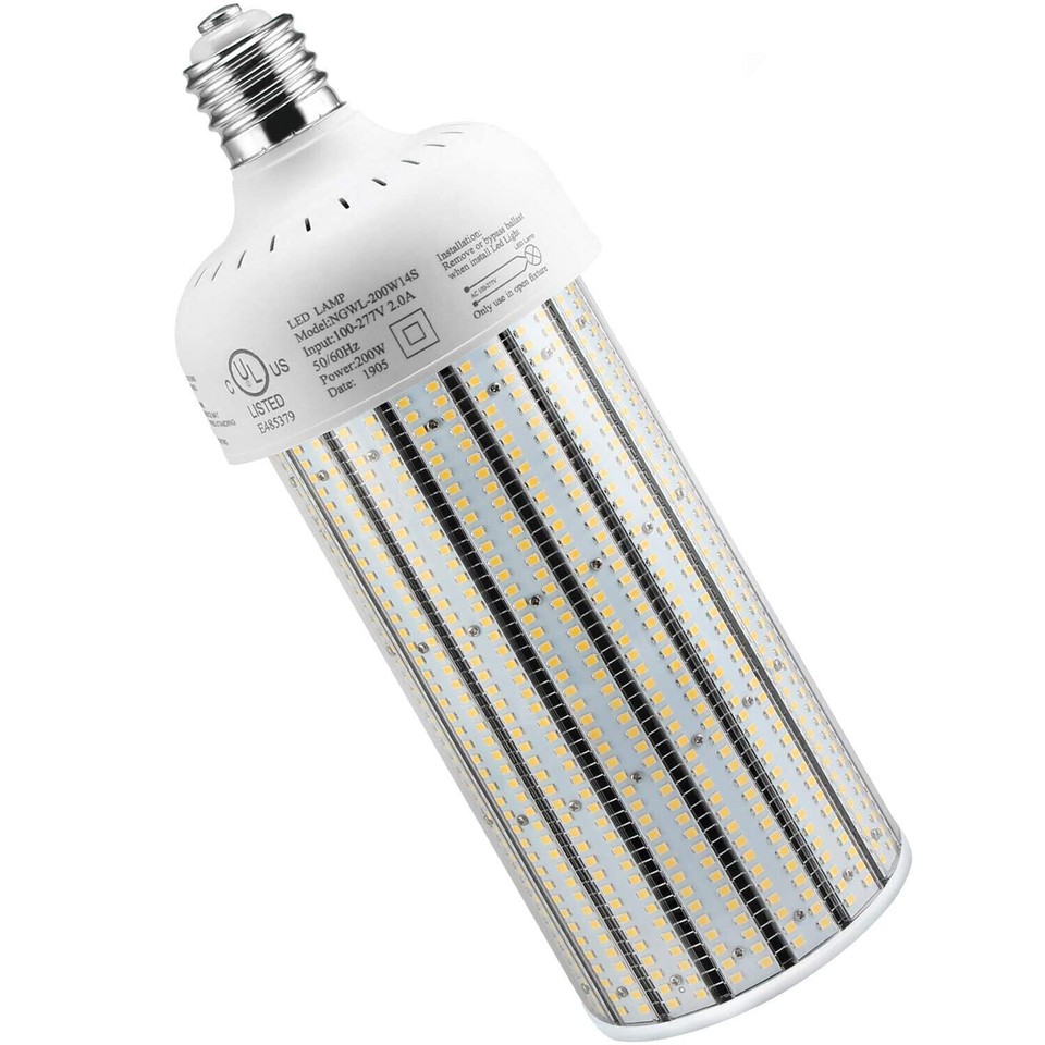 200W LED Corn Cob Light Retrofit Bulb Commercial Warehouse High Bay ...