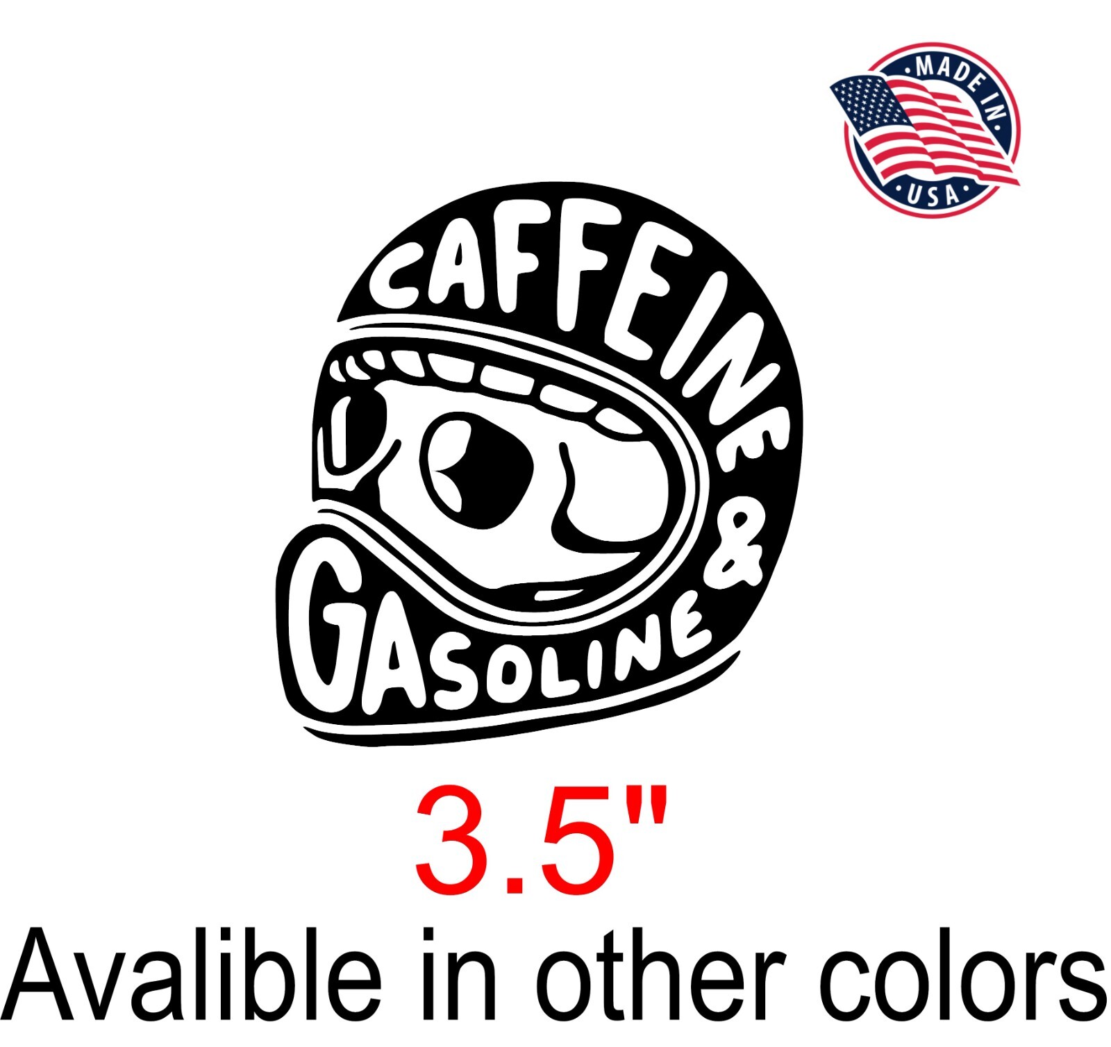Caffeine and Gasoline octane Stickers ATV Enduro Motorcycle window ...