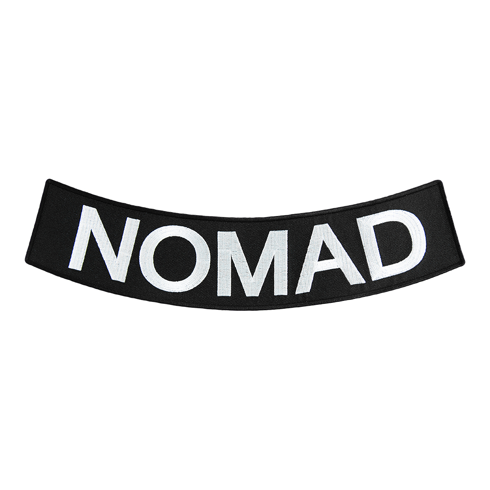 Nomad Black & White Embroidered Rocker Patch, Rocker Patches | eBay