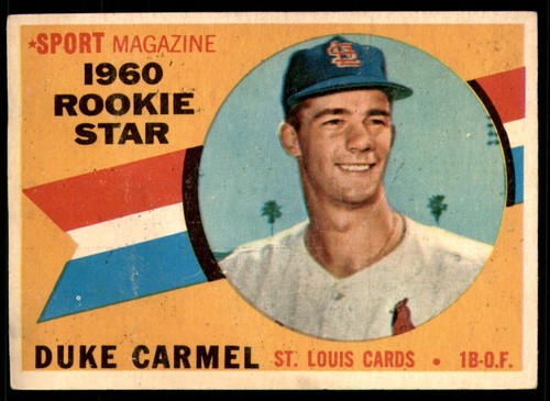 1960 Topps #120 Duke Carmel Very Good RC Rookie Cardinals RS ID:196116 ...