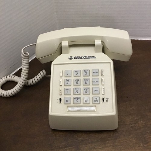 Bell Telephone 51451 Office Desk Touch Tone Northwestern Phone White ...