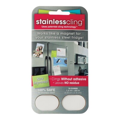 ClingBoard Stainless Cling Fridge Adhesives, 10-Pack | eBay