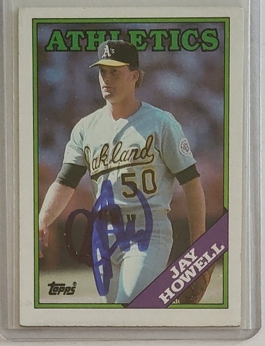 Autograph....1988 Topps #690 Jay Howell Oakland Athletics Baseball Card ...