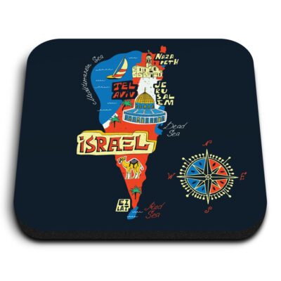 1x Square Fridge MDF Magnet Israel Tel Aviv Flag Map Landmarks #58714 ...