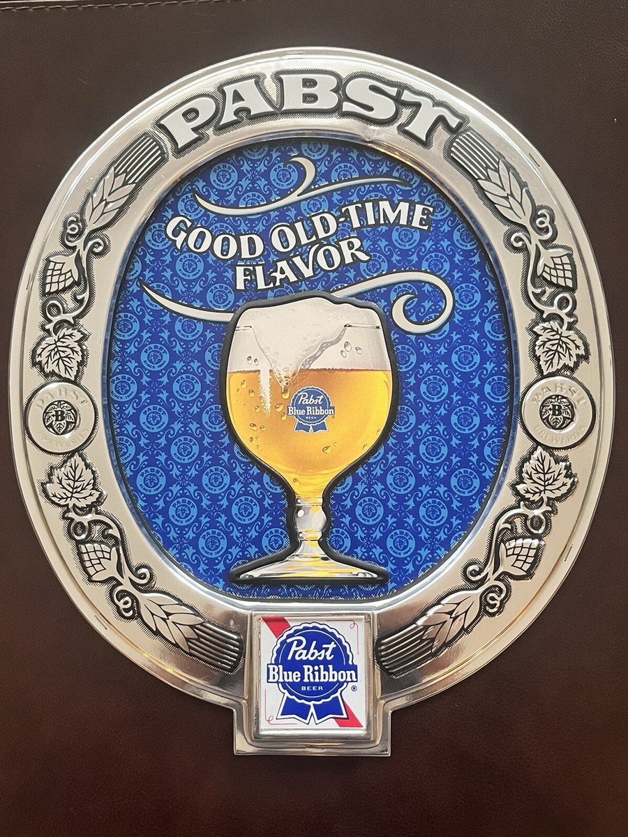 Vintage Pabst Blue Ribbon Beer Original Mirror Sign Pbr Pabst Blue