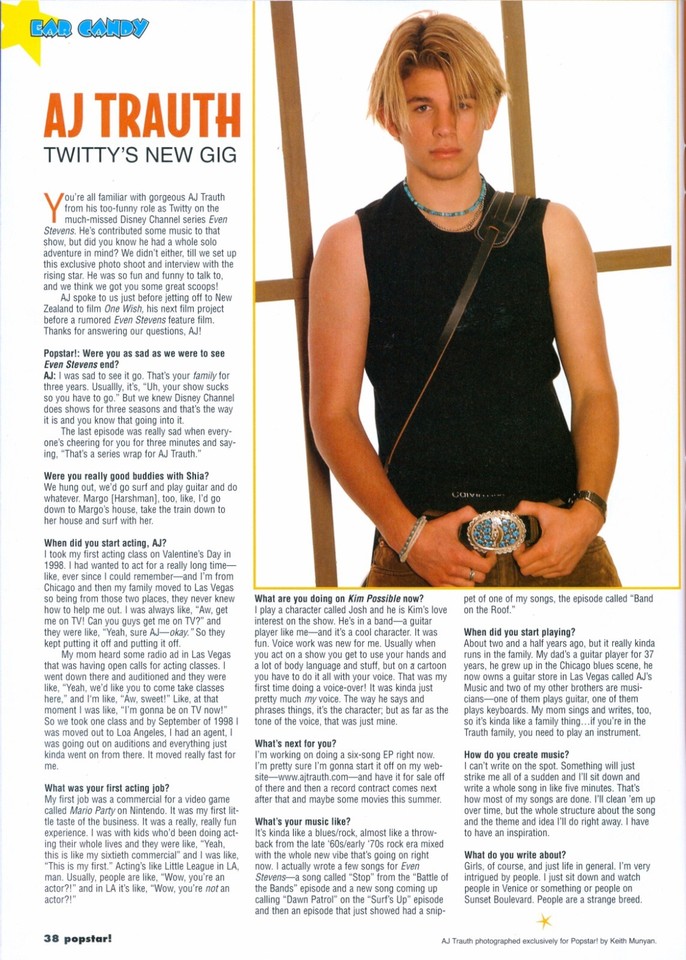 Omarion shirtless - B2K - AJ Trauth - 11" x 8" Teen Magazine Pinup Mini-Poster | eBay