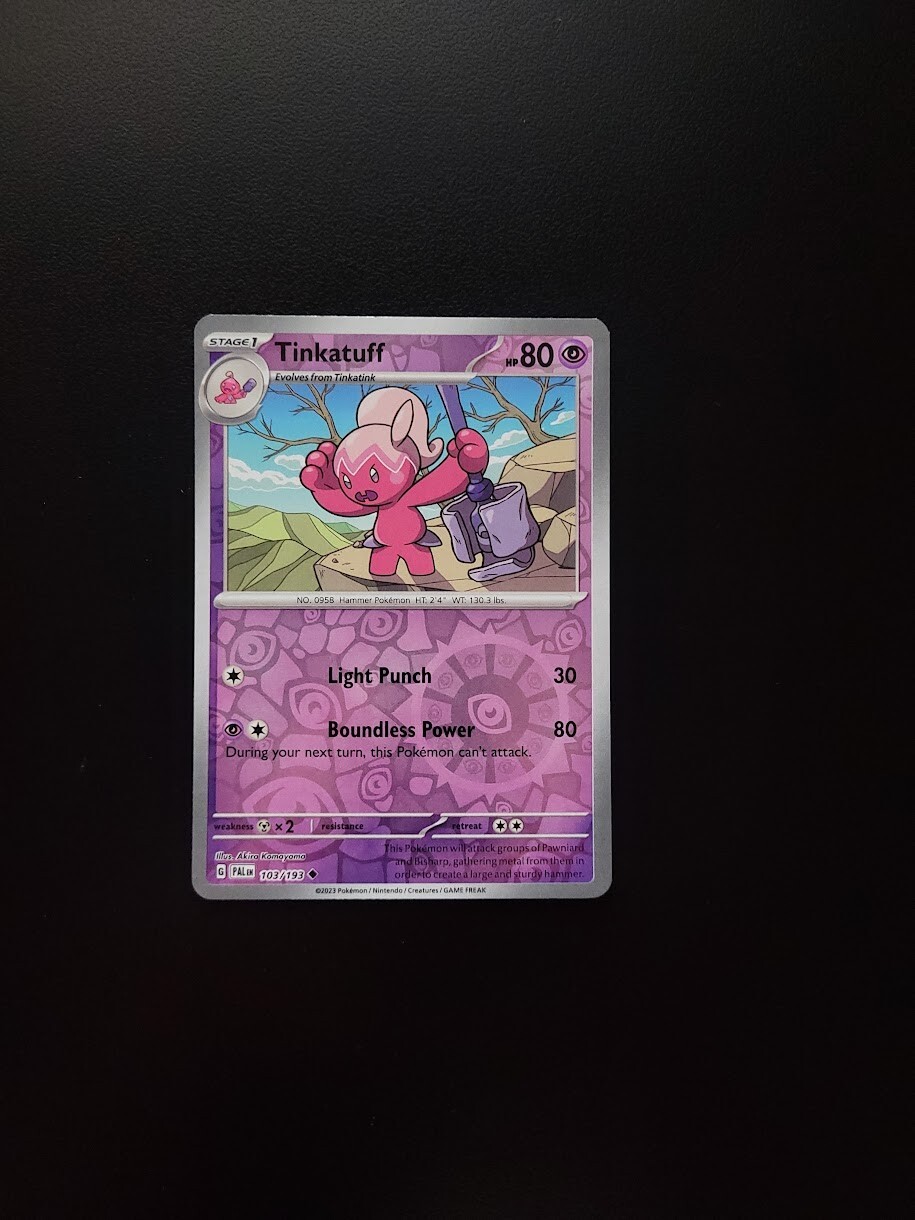 Tinkatuff, Pokémon TCG, Paldea Evolved, Reverse Holo, Near Mint | eBay