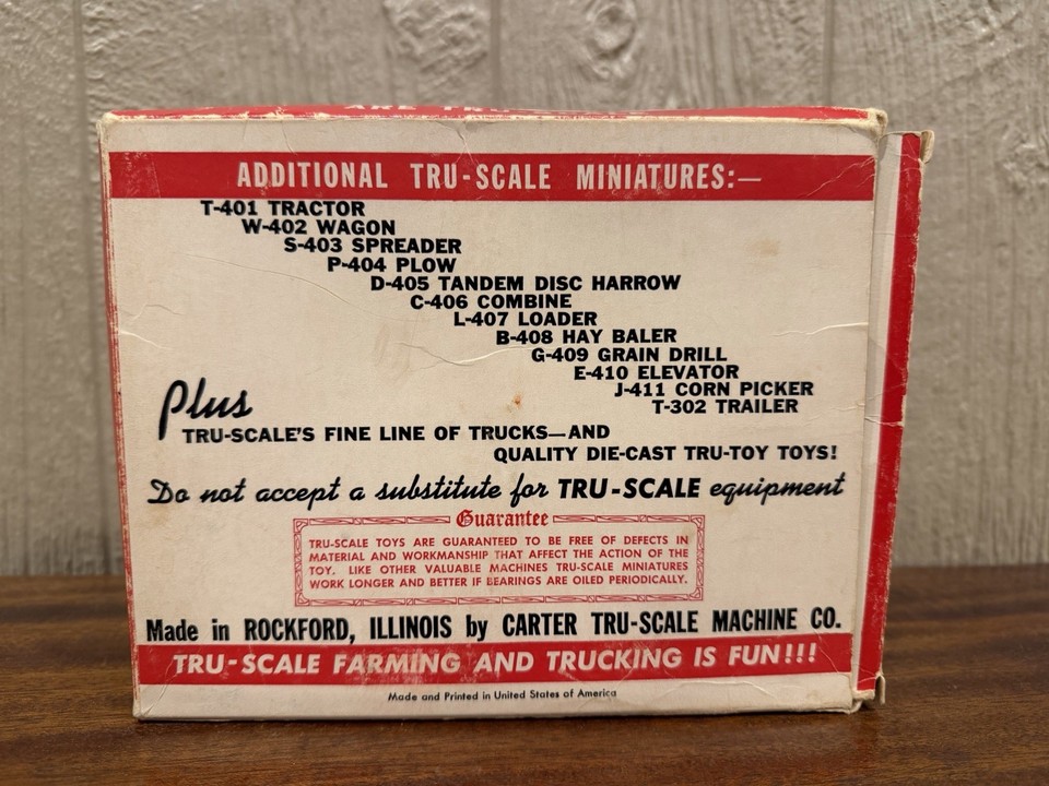 Vintage Tru Scale Disc Harrow w/ Original Box | eBay