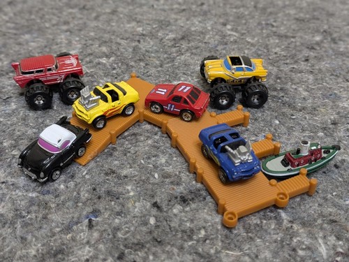 Micro Machines Loose Lot of 6 Cars + Boat + Ramp/Dock Vintage Galoob | eBay