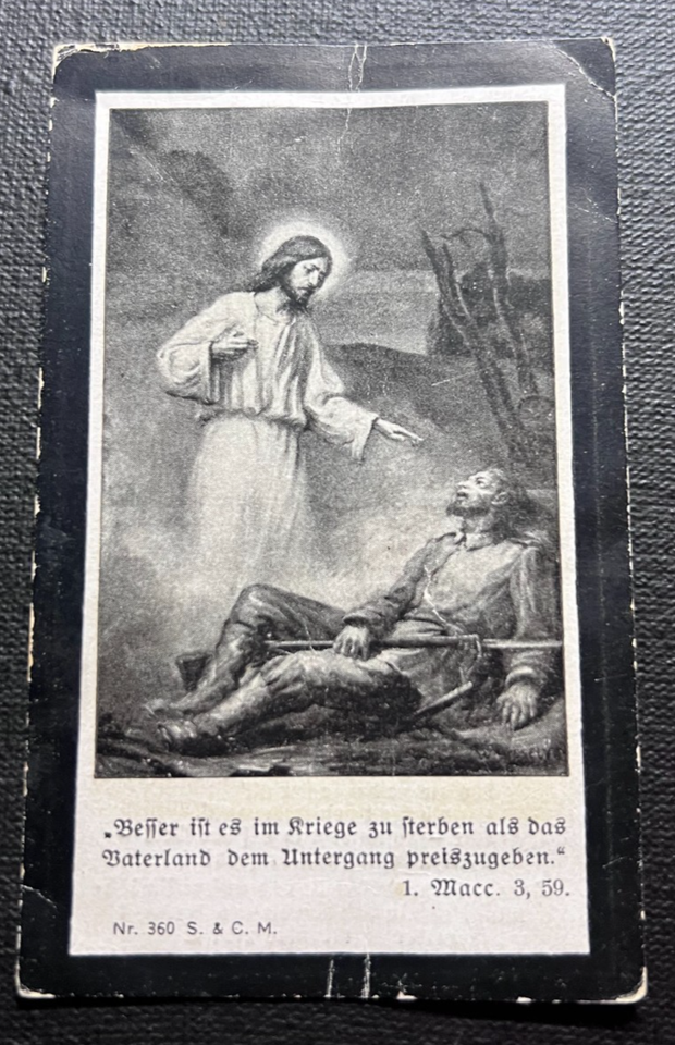 WW1 German Imperial Army Death Card LEO KOLB Bayern RIR3 | eBay