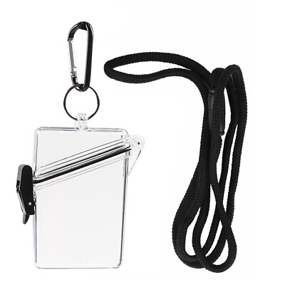 Waterproof Durable Clear Plastic Card Key Holder Case Protect With ...