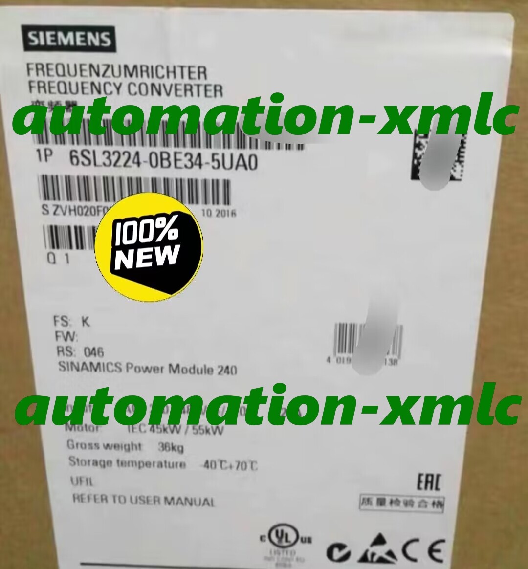 1 PCS 6SL3224-0BE34-5UA0 Brand New Frequency converter 6SL3224 0BE34 5UA0 DHL | eBay