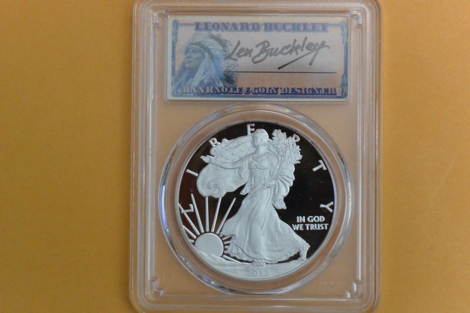2012-W 1oz Silver Eagle PCGS PR70 DCAM Leonard Buckley Signed | eBay