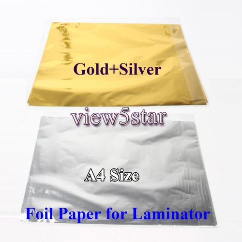 100Pcs A4 8"x12" Gold+Silver Transfer Foil Paper Laser Printer Hot ...