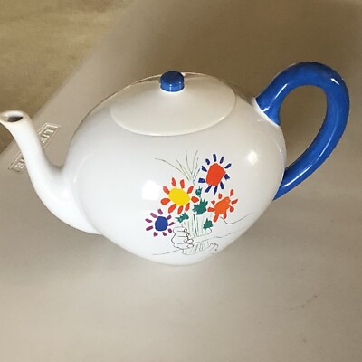 VTG 1998 MASTERPIECE EDITION PABLO PICASSO HANDS & FLOWERS TEAPOT 6,75 ...