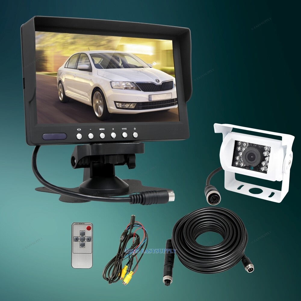 4Pin Safety Reversing System with 7" Color Monitor+Night Vision IR ...