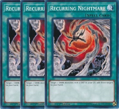 Yugioh - Recurring Nightmare x 3 - 1st Edition NM - Plus Free ...