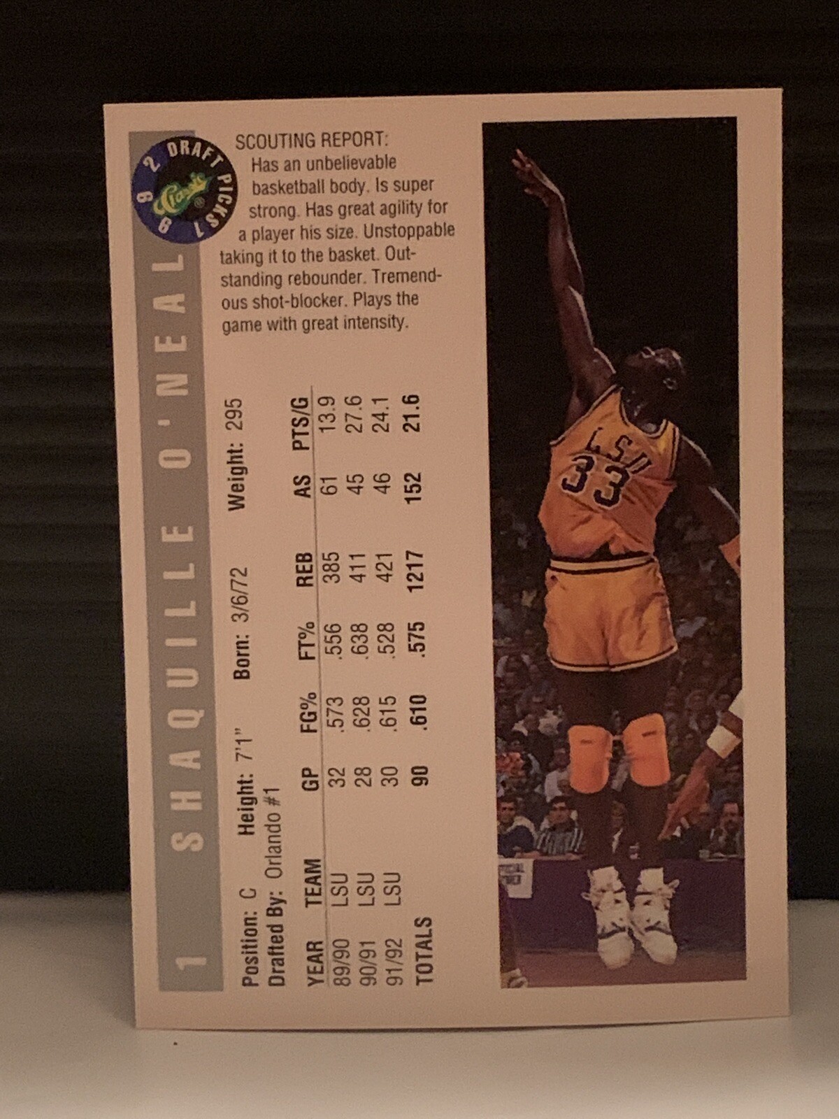 1992 Classic Draft Picks - #1 Shaquille O'Neal (RC) for sale online | eBay