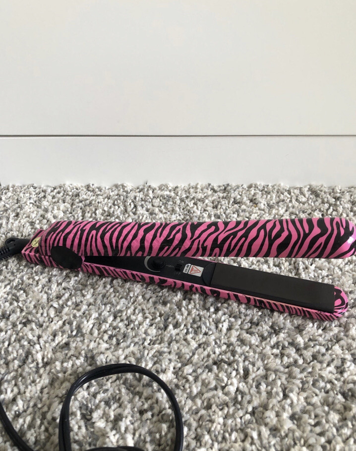 Pink Zebra Straightener Couture Hair Pro Hair Curler 25 MM Beverly