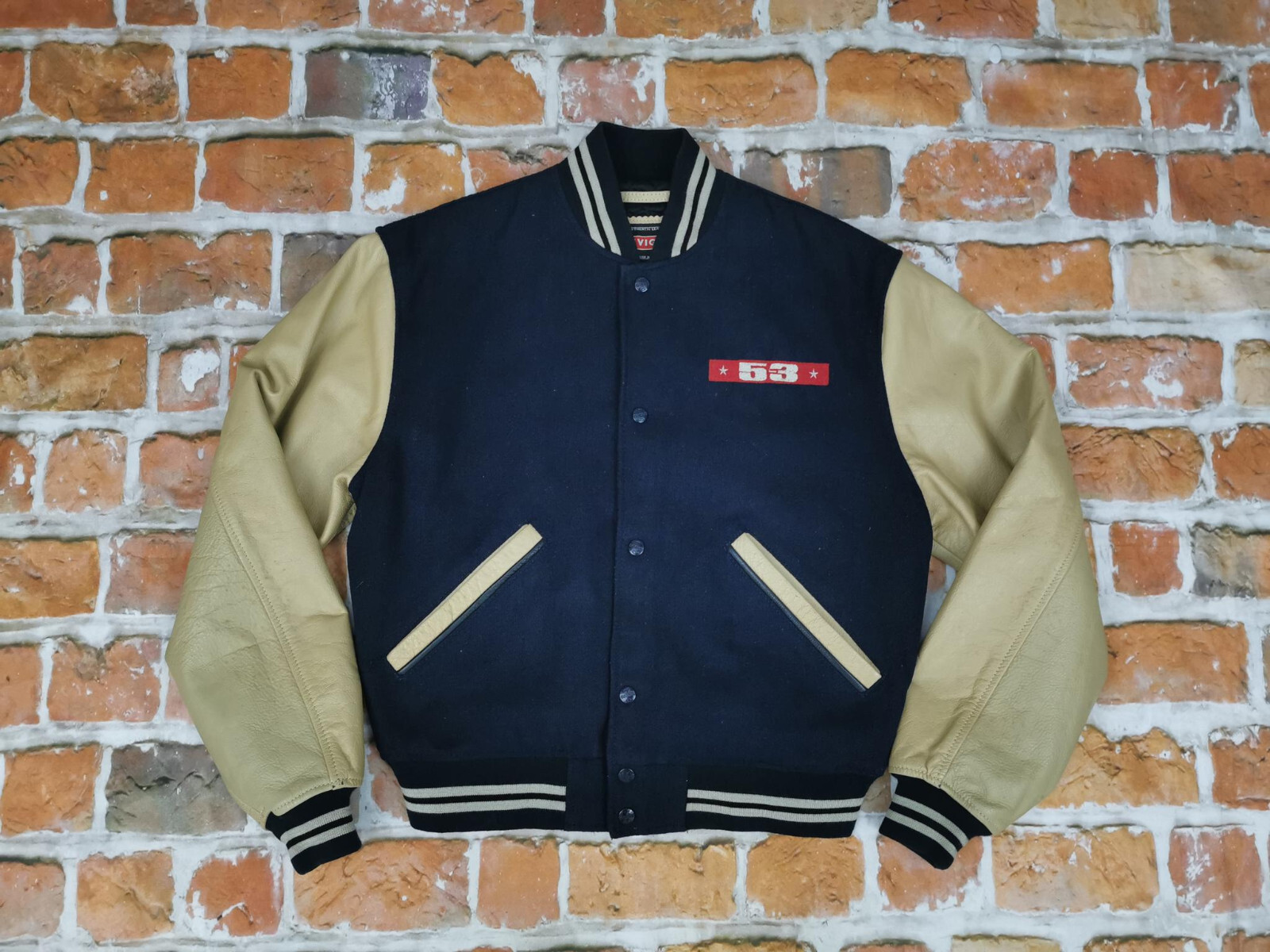 *CHEVIGNON VINTAGE COLLEGE JACKE*53 SPORT DEPT*VARSITY*NAVY BLAU*GR: M ...