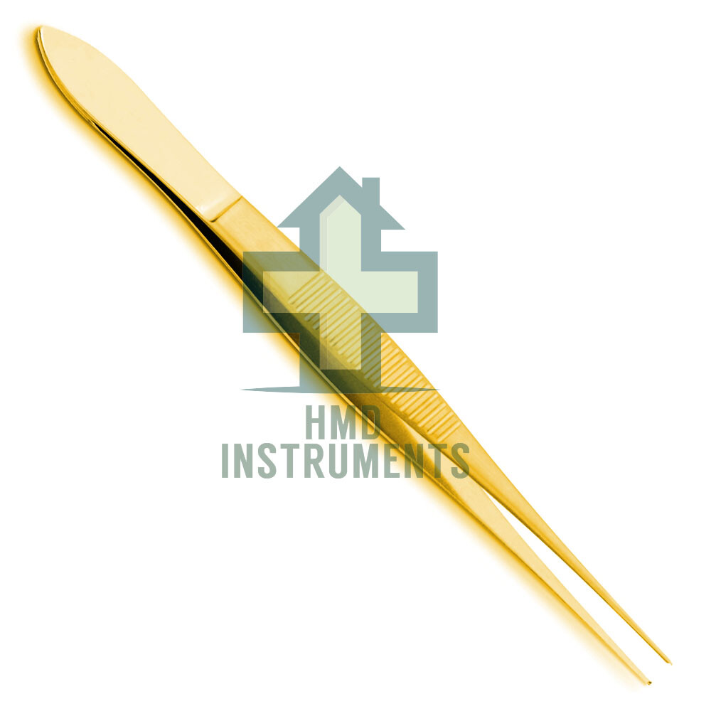 Stainless Steel Iris Forceps 1x2 Teeth Serrated With Plasma Coated ...