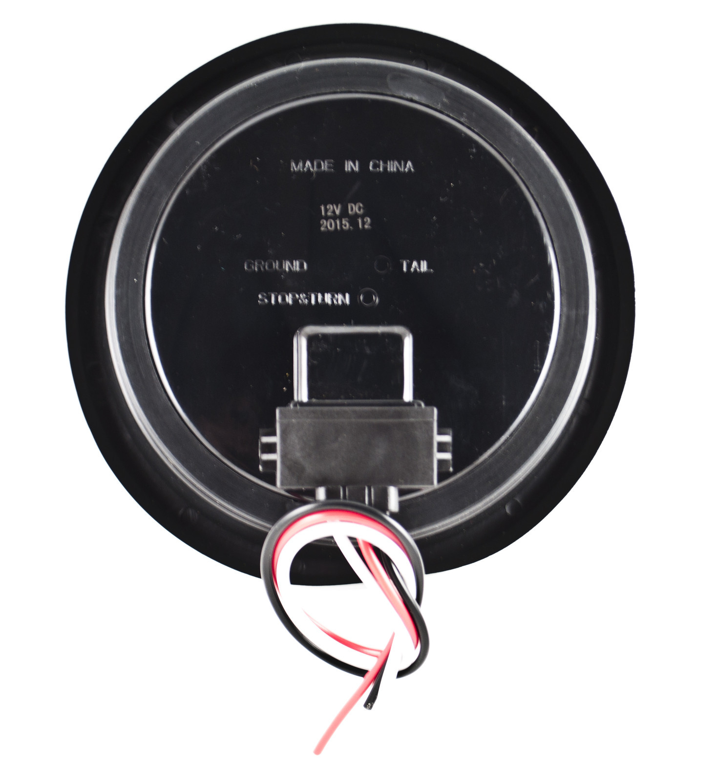 4" Red 12 LED Round Stop Turn Tail Truck Light with Grommet & Pigtail ...