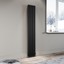 Vertical Radiator Double Black Oval Column Modern Tall Upright Rads ...