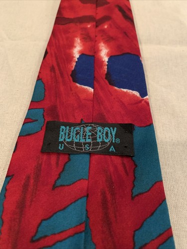 VIntage Colorful Bugle Boy Usa Abstract Polyester Tie Very Good ...