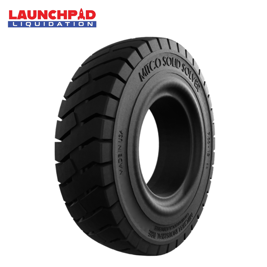 7.00-12 Tires Solid Solver Forklift Flat Proof Heavy Duty Tire 7.00/12 ...