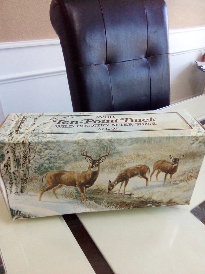 Vintage Avon Ten-Point Buck Wild Country Aftershave Decanter With ...