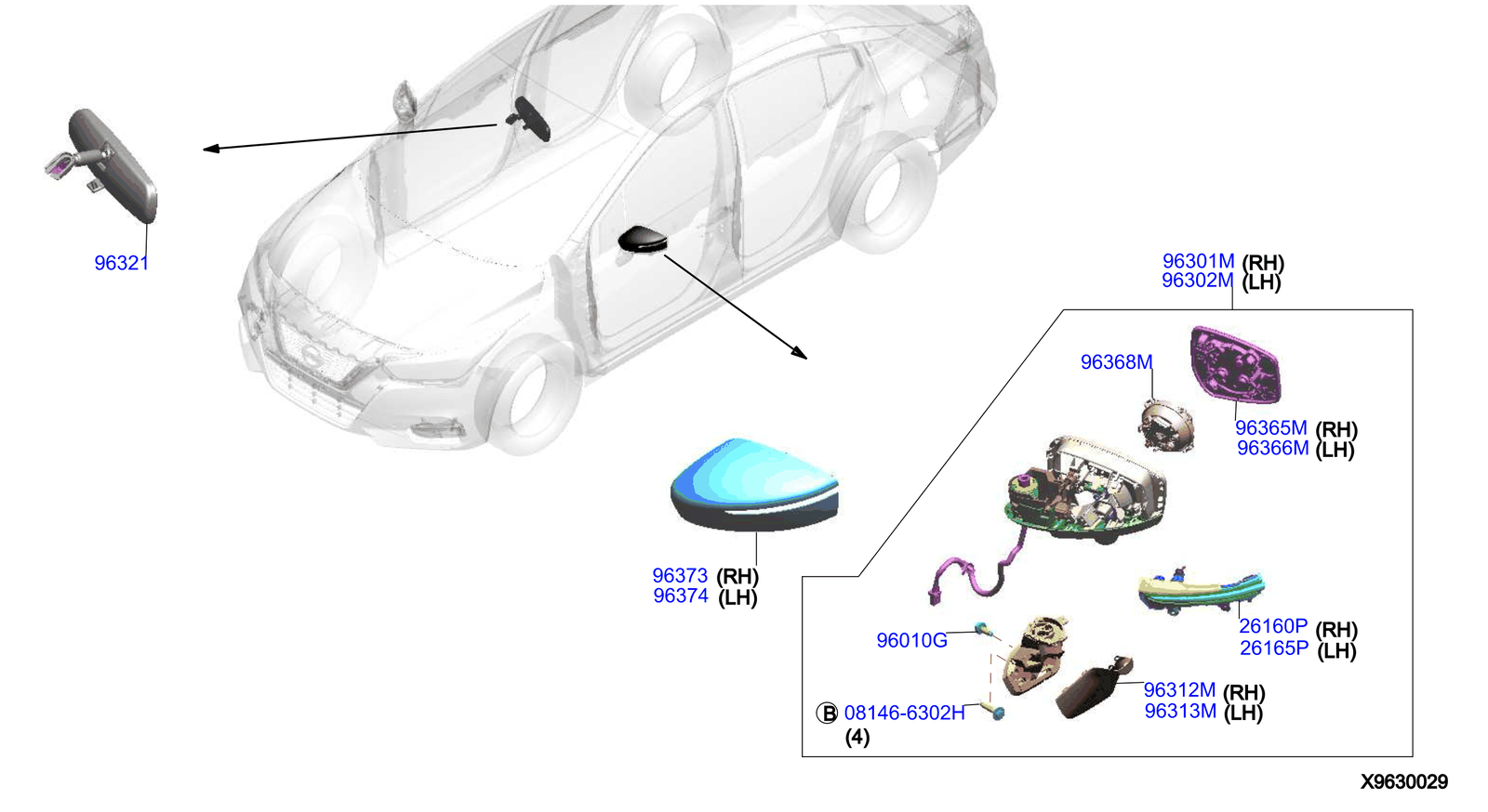 Genuine Nissan Cover-front Door Corner LH 963135EF0A / 96313-5ef0a OEM ...