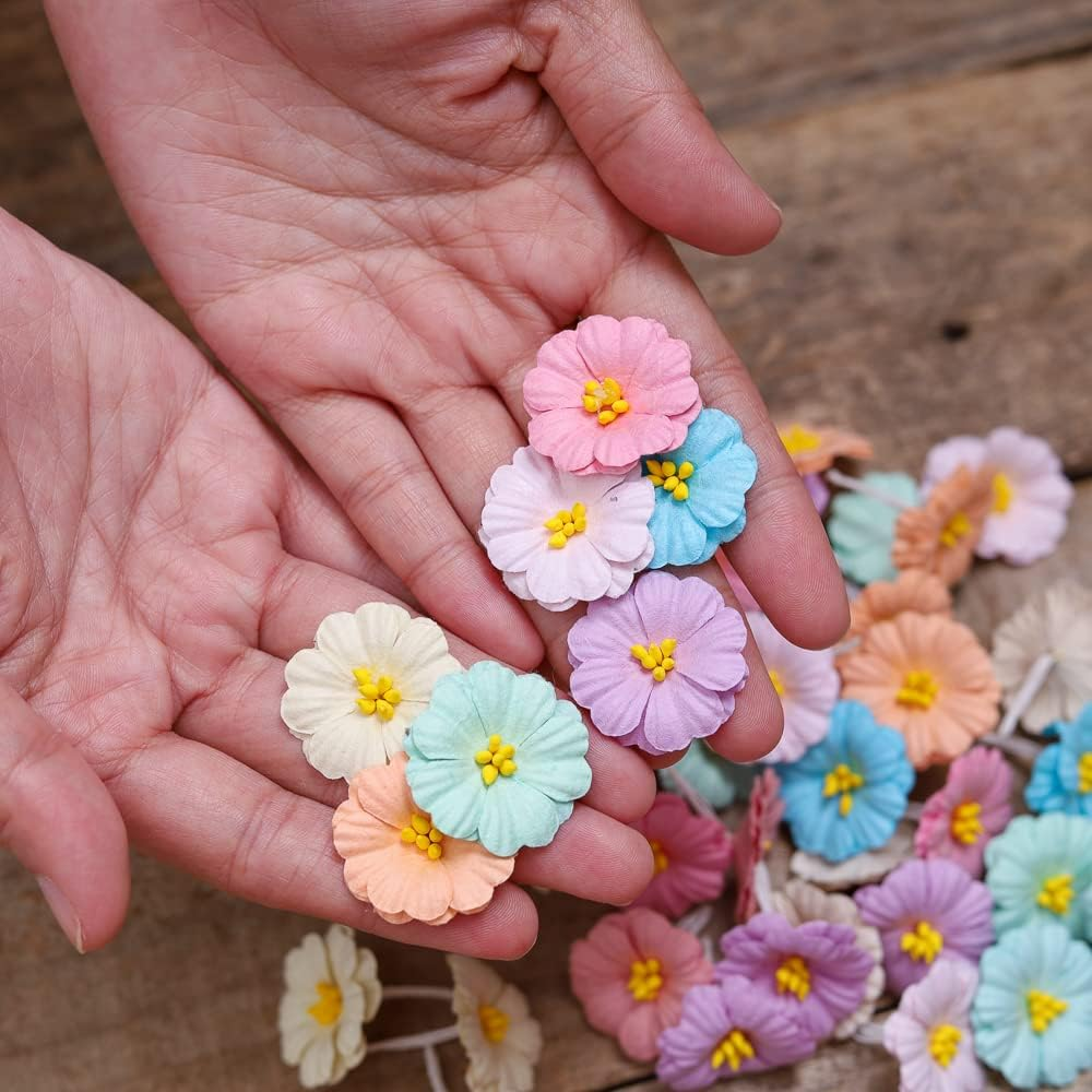 Artificial Handmade Lovely Blossom Mulberry Paper Craft Flowers ...