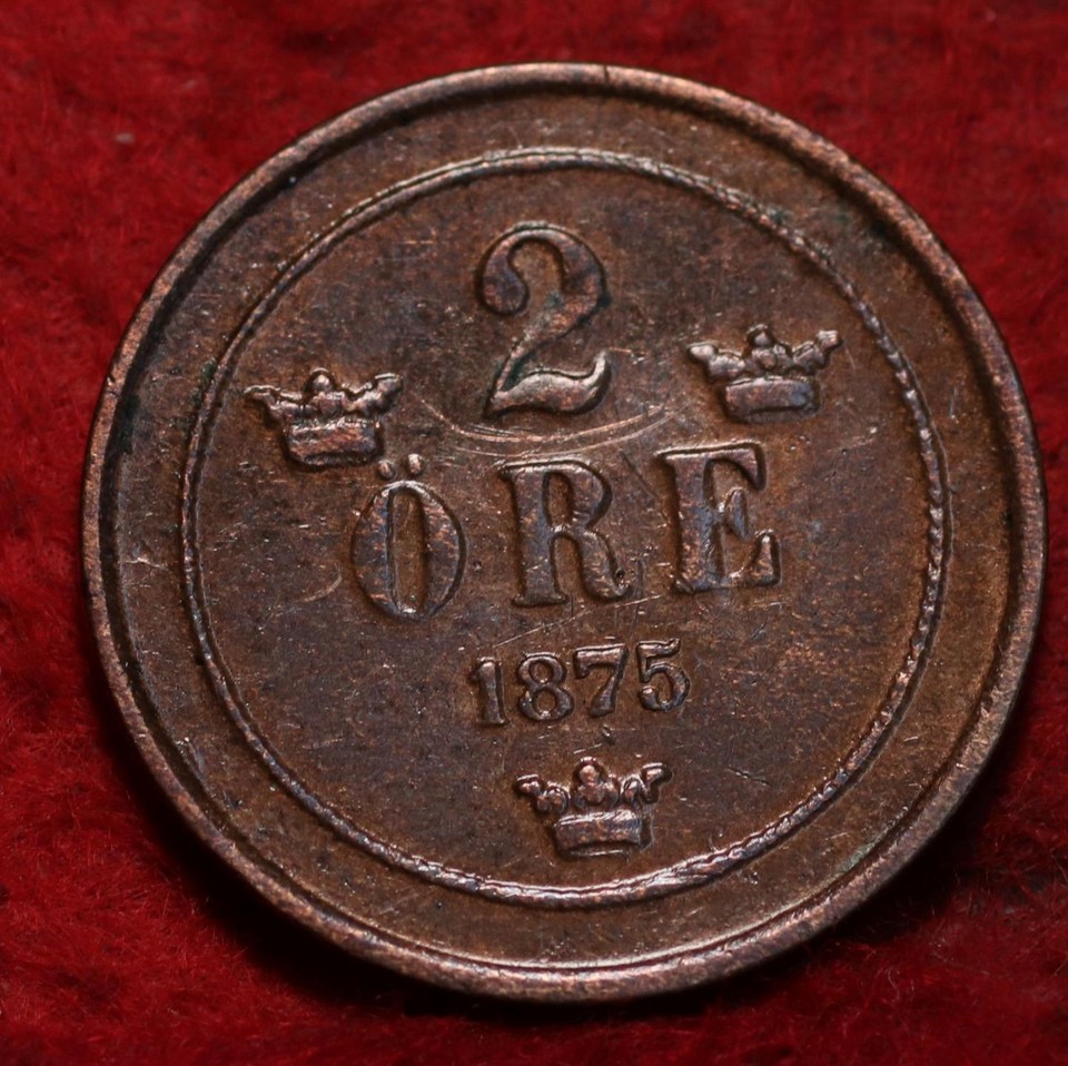 Uncirculated 1875 Sweden 2 Ore Foreign Coin | eBay