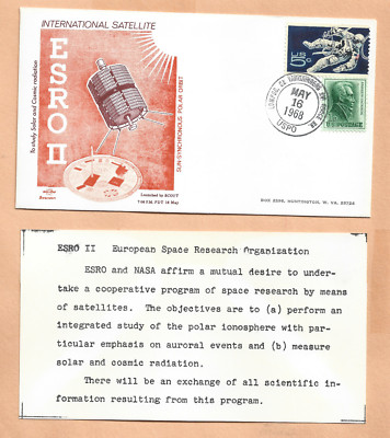 ESRO 2 INTL SAT MAY 16,1968 VAFB SPACECRAFT SWANSON SPACE COVER NASA ...