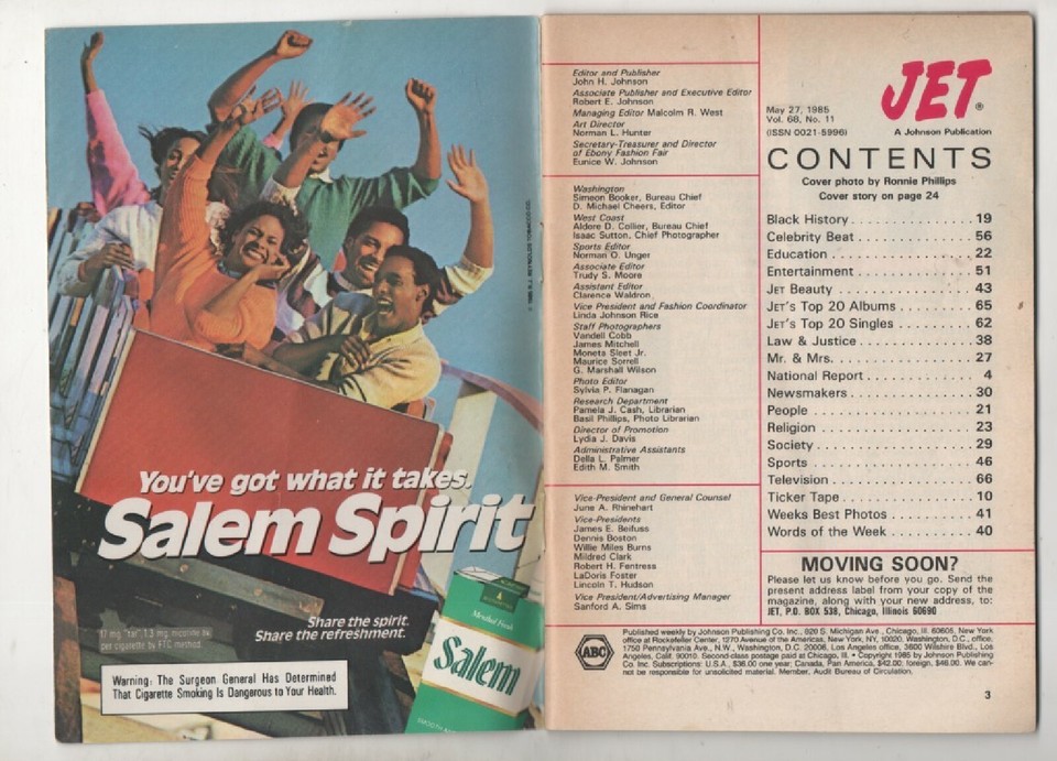 Jet MagazIne May 27th 1985 Rebbie Jackson Cover | eBay