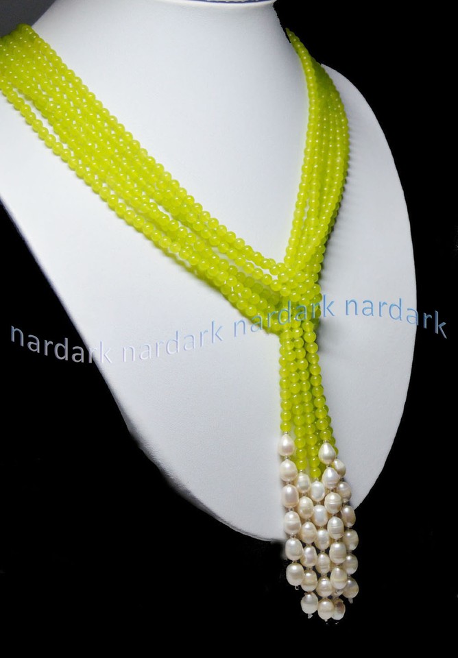 3 Strands Natural 4mm Gemstone Round Beads 7-8mm White Pearl Scarf ...
